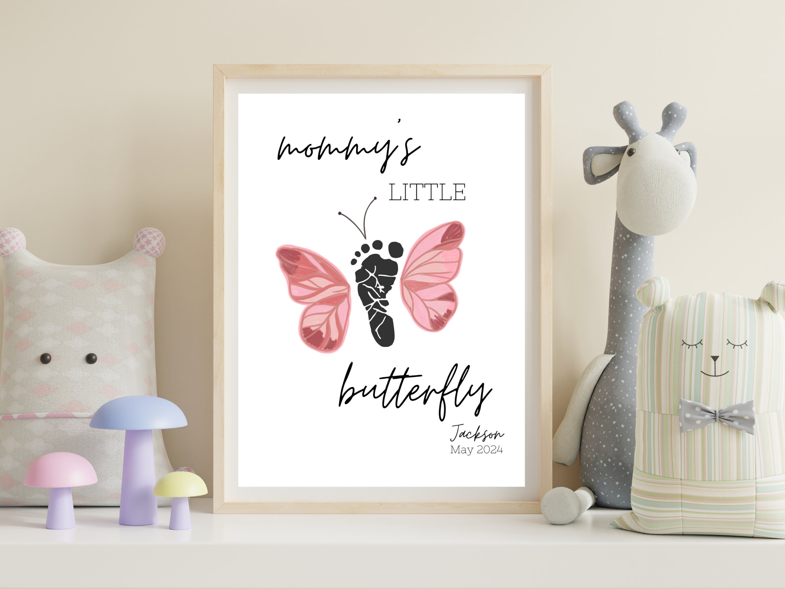 NICU Mother's Day Footprint Art Craft, Nicu Footprint Gift, Child Art ...