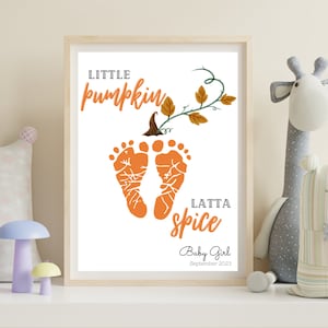 NICU Fall Footprint Art Craft, Premie Footprints Gift, Child Art, Babys ...