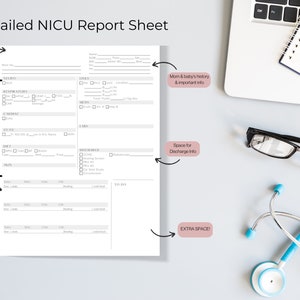 NICU Report Sheet Nursing Detailed, Neonatal, Nursing Brain, Baby Nurse ...