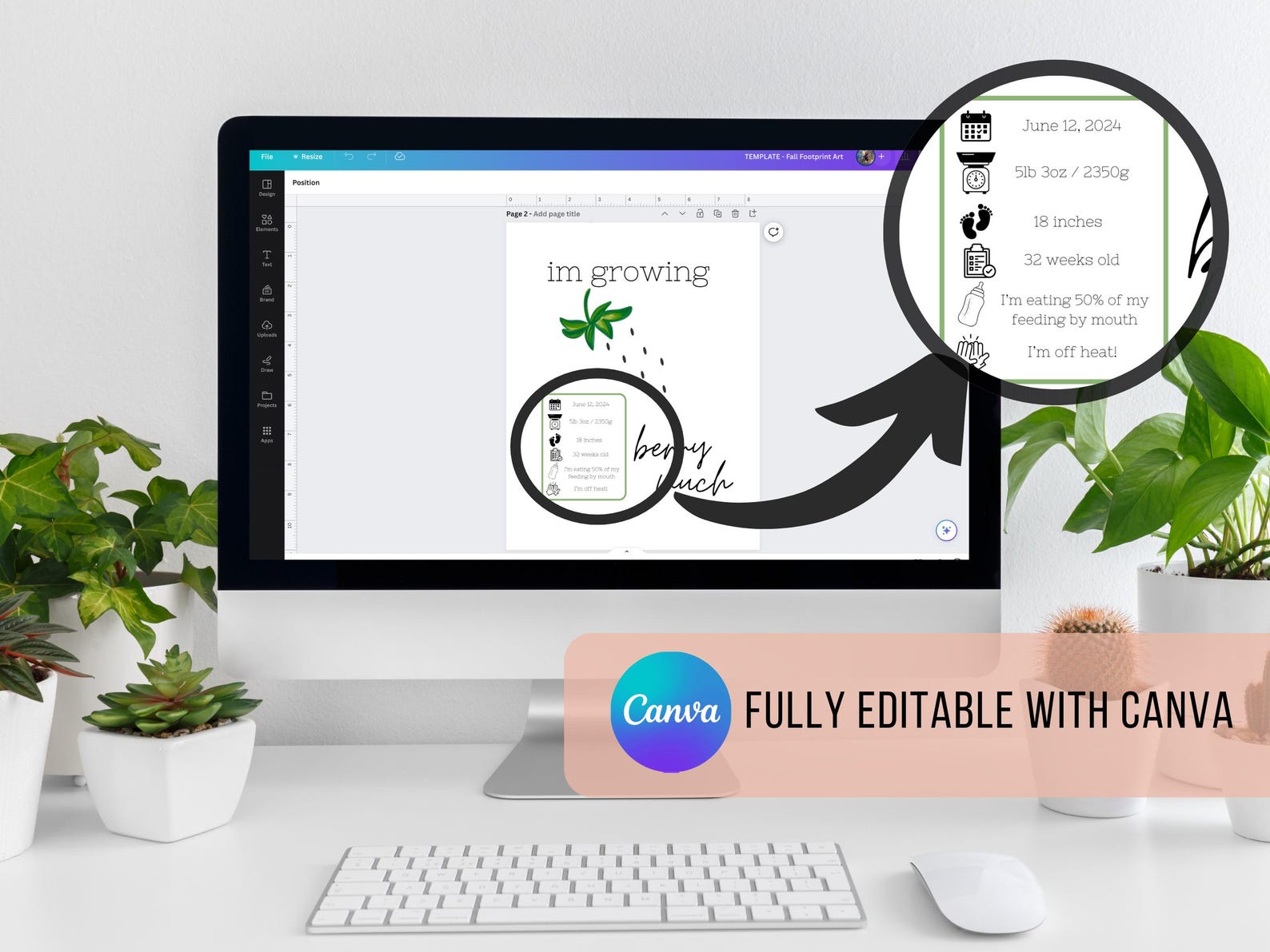 NICU Preemie Footprint Art Craft, Premature Babys Milestones Footprint ...