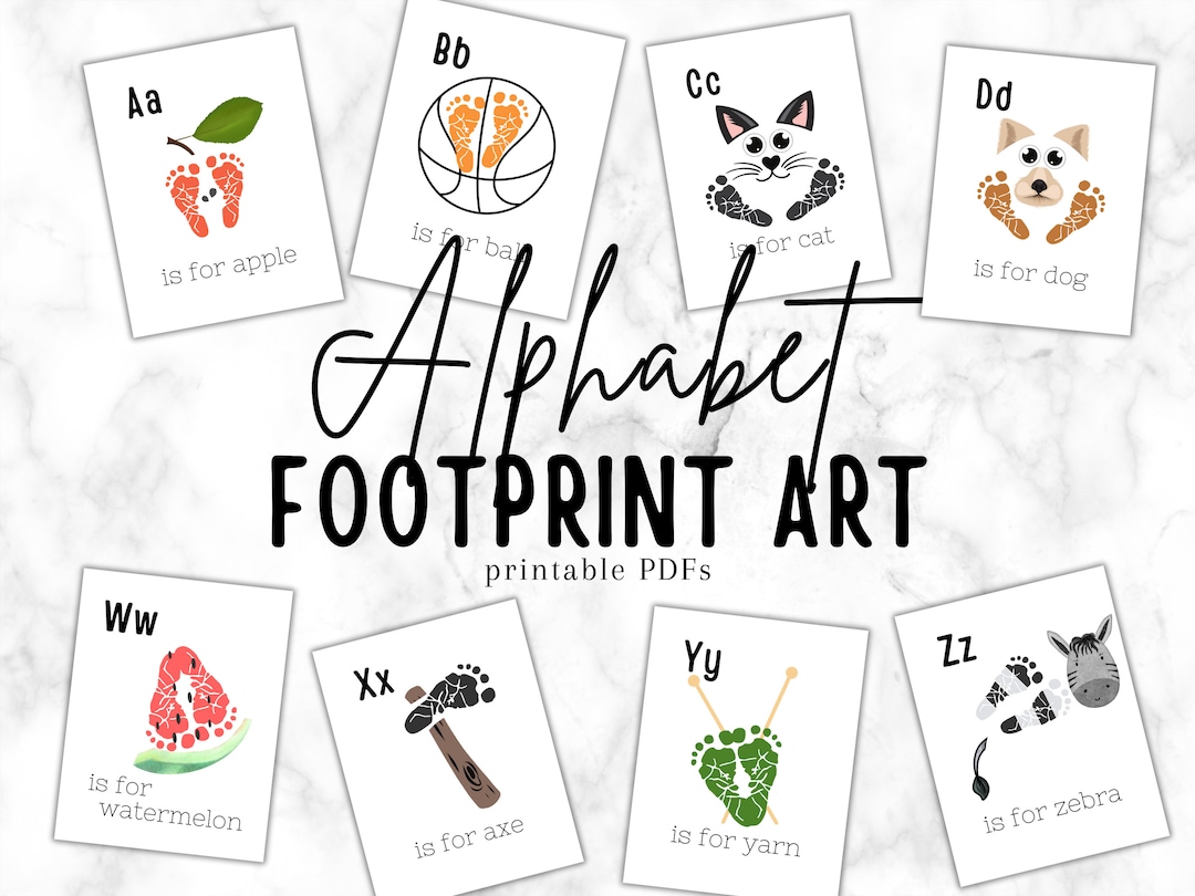 Alphabet Footprint Art at Brayden Ologhlin blog