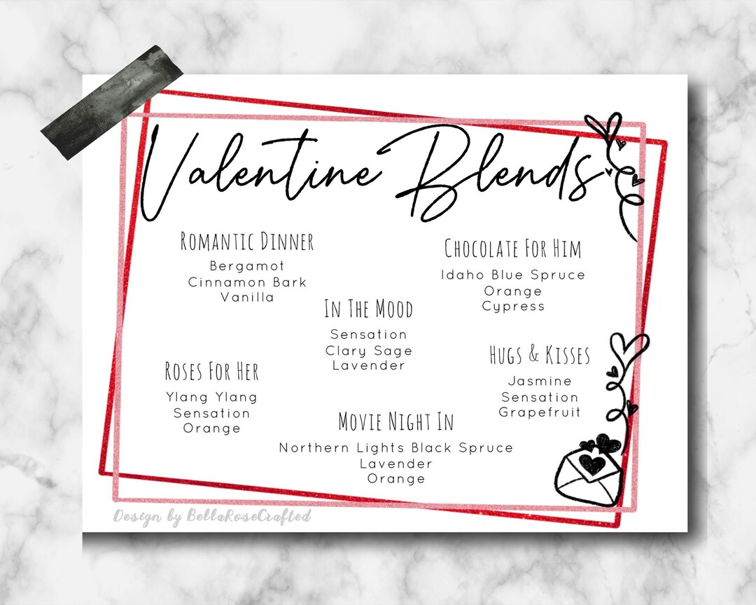 Valentine Blends | Valentine's Day | Diffuser Blends for Love, 4x5 ...