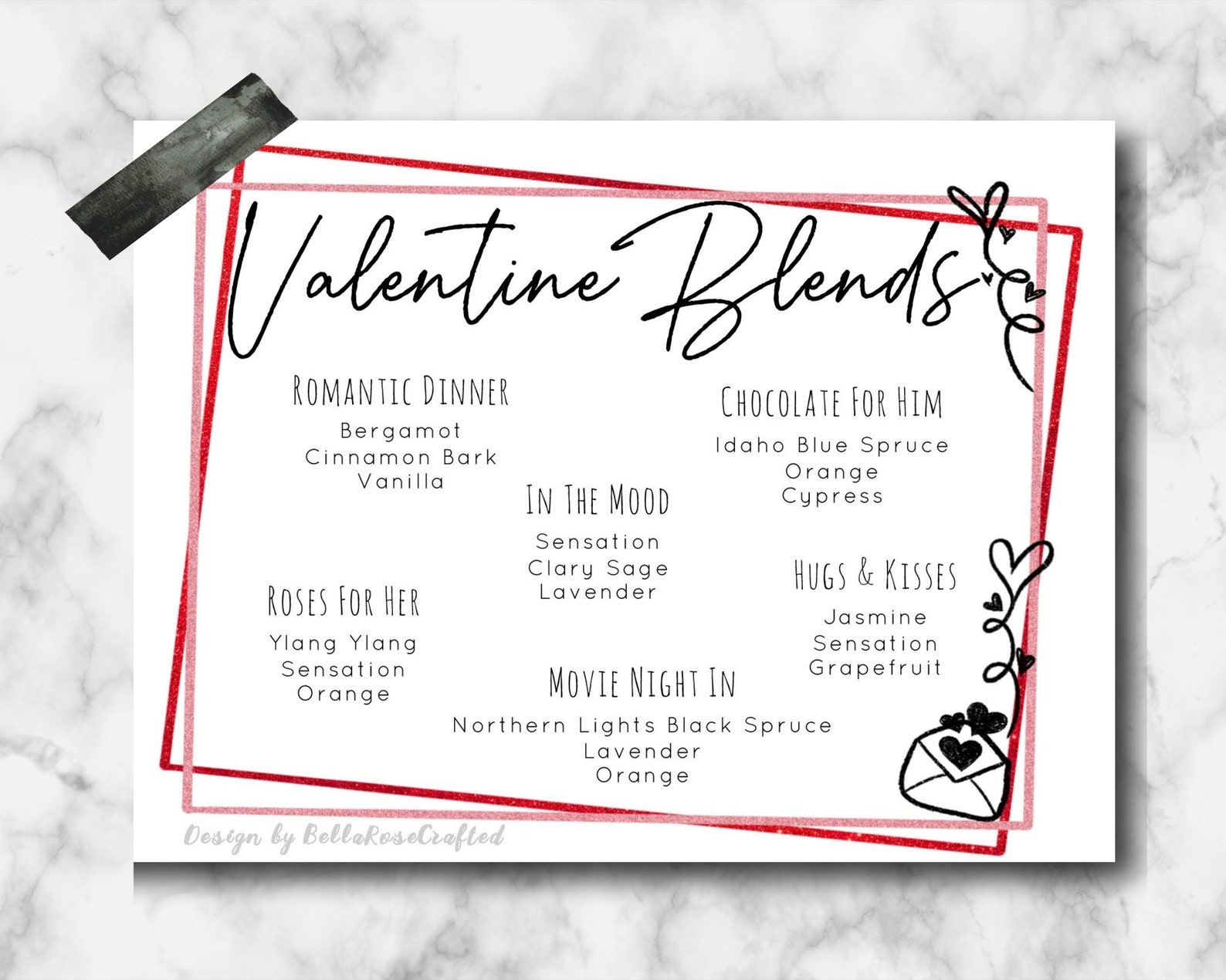Valentine Blends | Valentine's Day | Diffuser Blends for Love, 4x5 ...