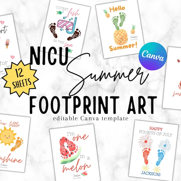 Spring Footprint Art - Etsy