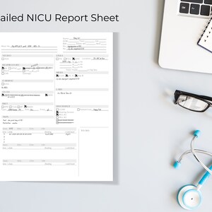 NICU Report Sheet Nursing Detailed, Neonatal, Nursing Brain, Baby Nurse ...