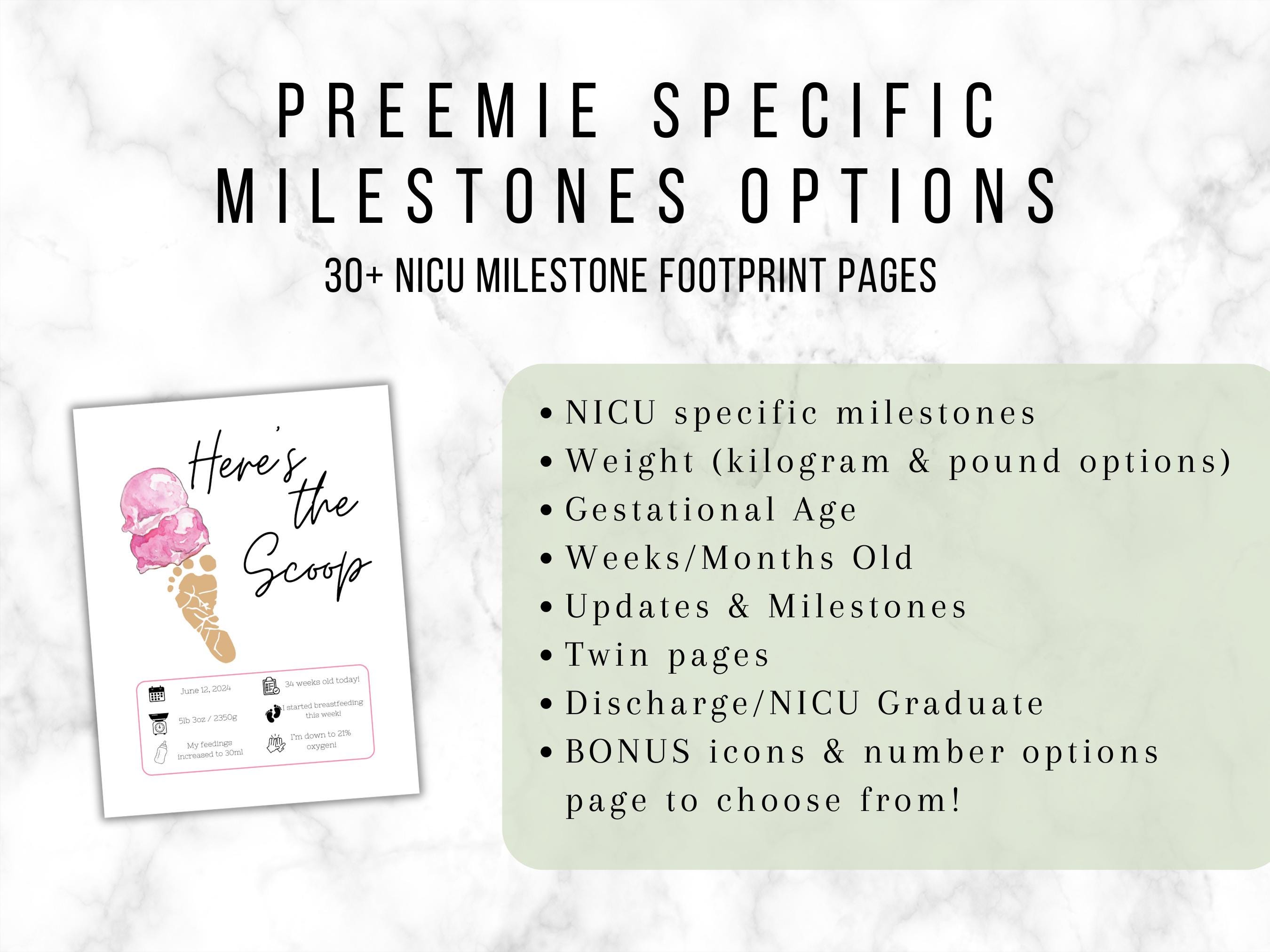 NICU Nurse Footprint Crafts, NICU Babys Milestones Footprints Art Craft ...