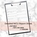 NICU Report Sheet Nursing Detailed, Neonatal, Nursing Brain, Baby Nurse ...