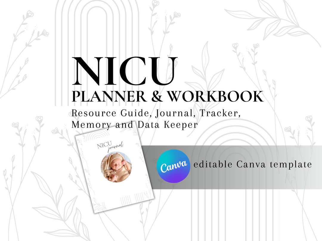 NICU Mom Journal, NICU Journal Printable, NICU Planner, Baby Planner ...