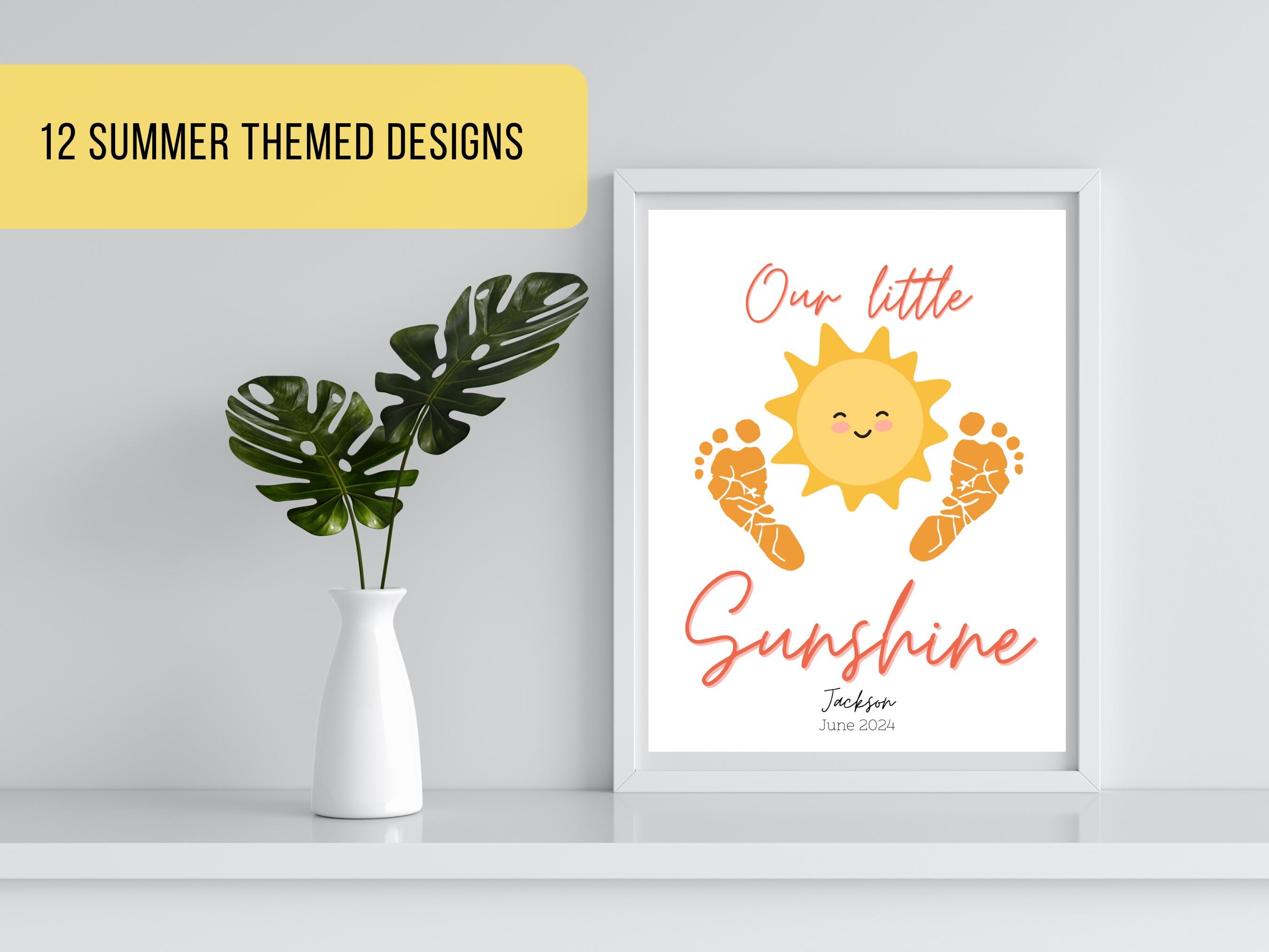 Summer Footprint Crafts, Babys Footprint Art, Daycare Crafts, Sahm ...