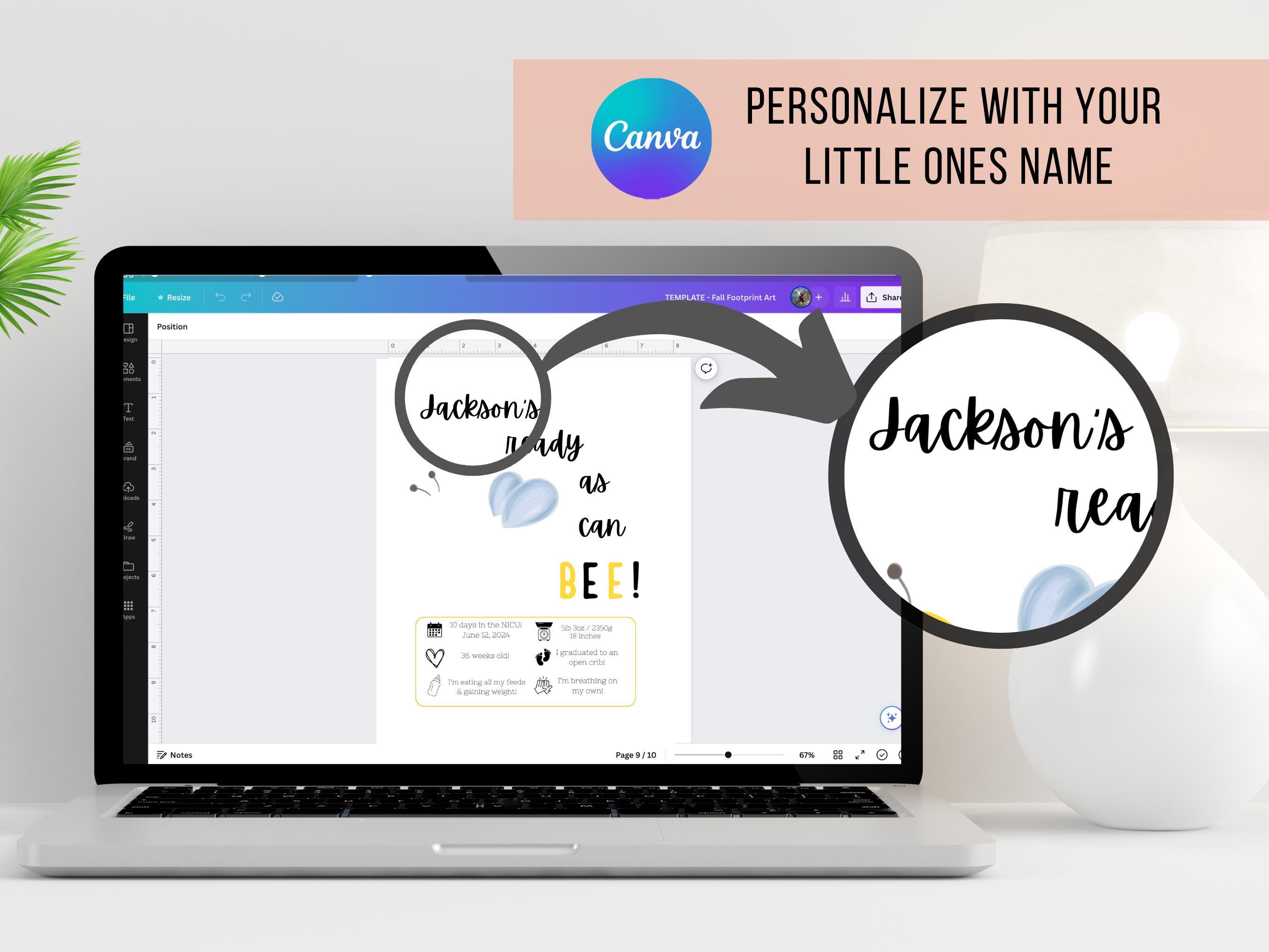 NICU Milestones Footprint Crafts, NICU Babys Milestones Footprints Art ...