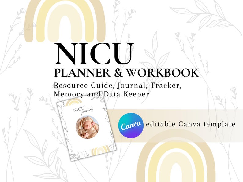 NICU Journal, NICU Journal Printable, NICU Moms Planner, Nurse Nicu Mom ...