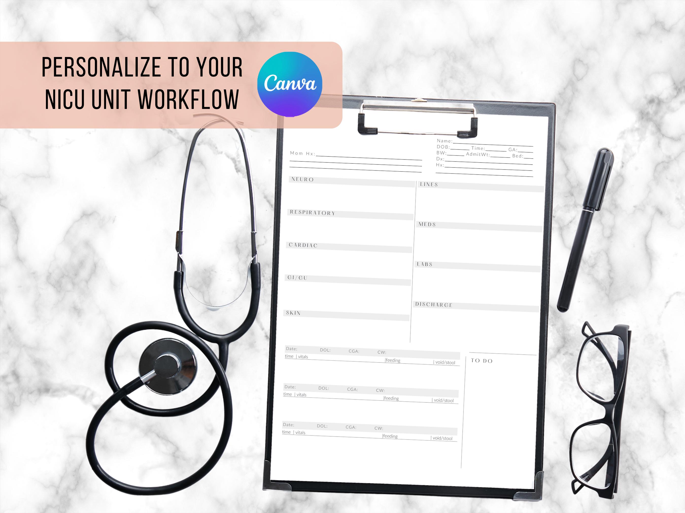 NICU Report Sheet Simple Layout Neonatal, Nurse Brain, Baby Nurse ...
