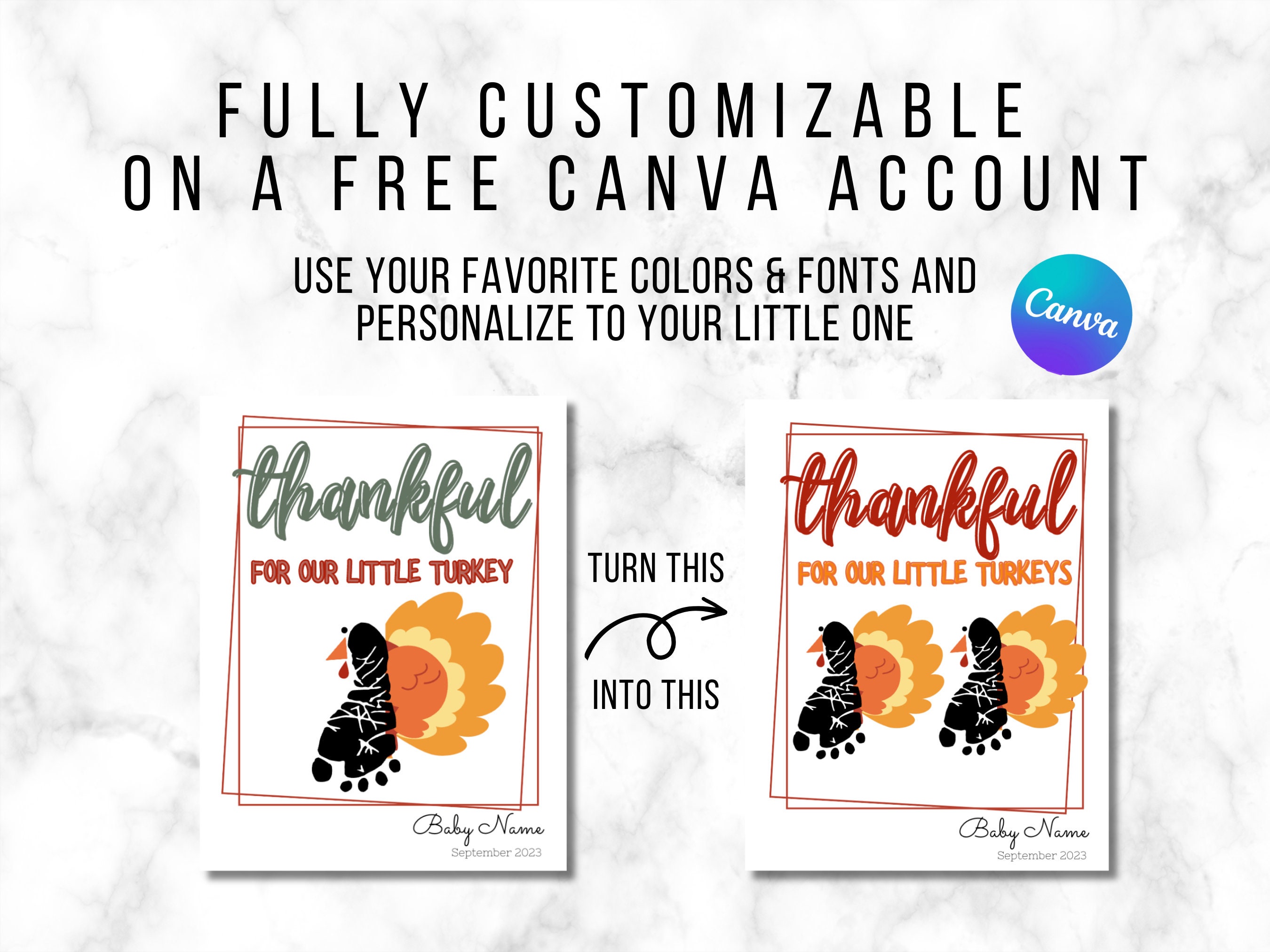 NICU Fall Footprint Art Craft, Premie Footprints Gift, Child Art, Babys ...