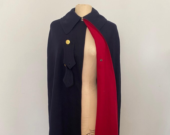 Vintage Vietnam Era Nurses Cape Wool Red Blue Dated 1962 - Etsy