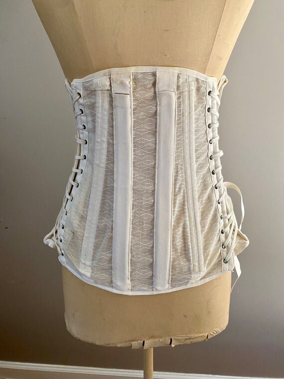Vintage 1940s 1950s Posture Brace Fan Lacing Corset - Gem