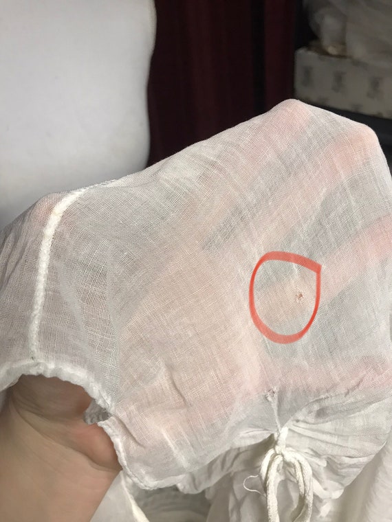 Antique 1900's White Blouse Embroidered Muslin - Gem