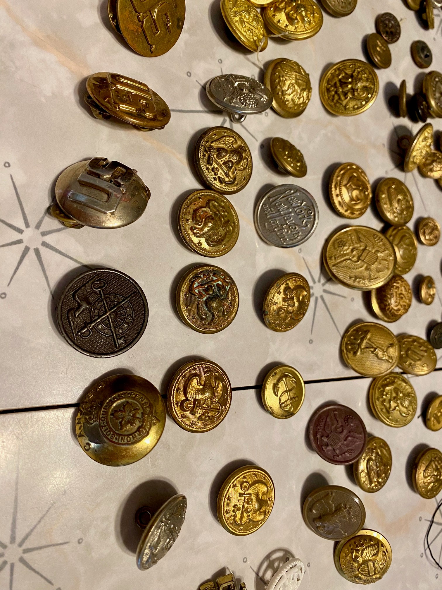LOT Vintage Military Buttons WWI WWII Metal Plastic - Etsy