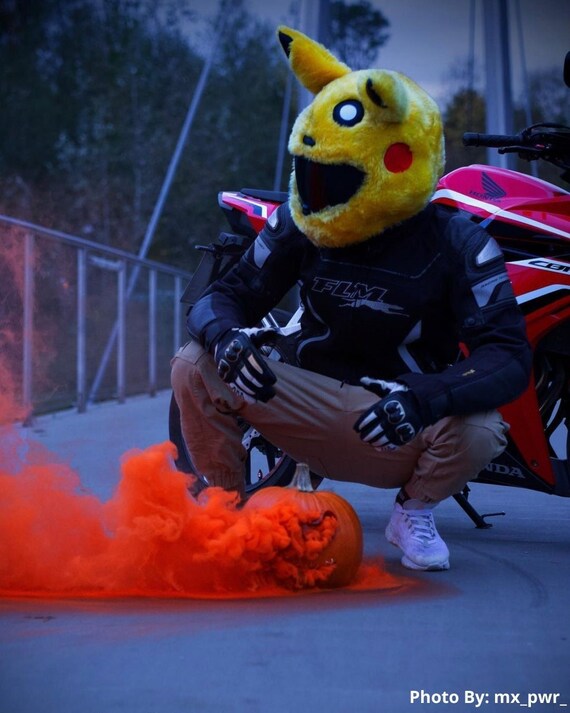 Motorrad Zubehör Helm Plüsch Pikachu Pokemon