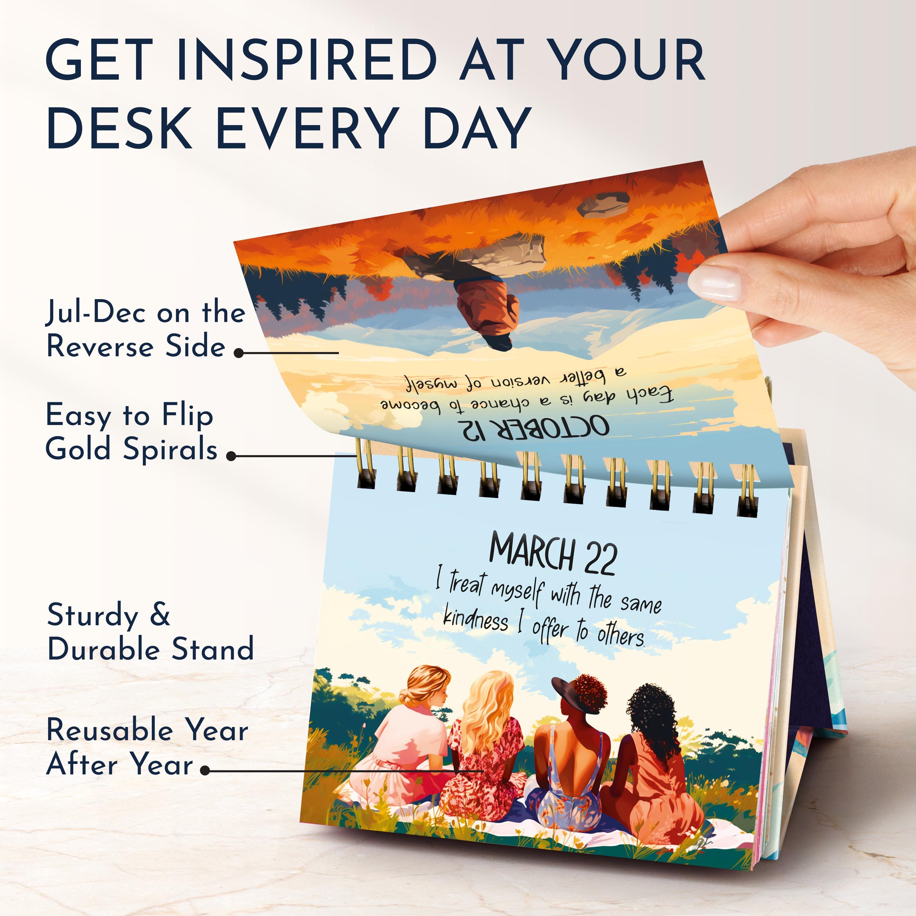 RYVE Daily Affirmation Desk Calendar: Perpetual Undated Inspiration - Etsy