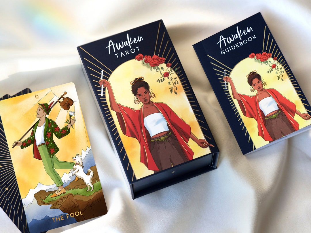 Awaken Tarot Cards Borderless With Guide Book - Modern Tarot Deck ...