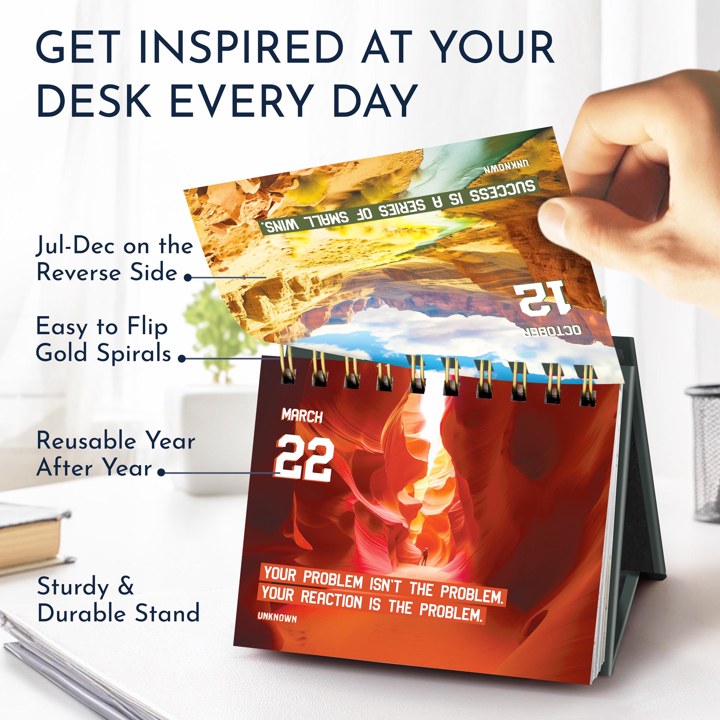 RYVE Motivational Desk Calendar: 365+ Daily Inspirational Quotes - Etsy