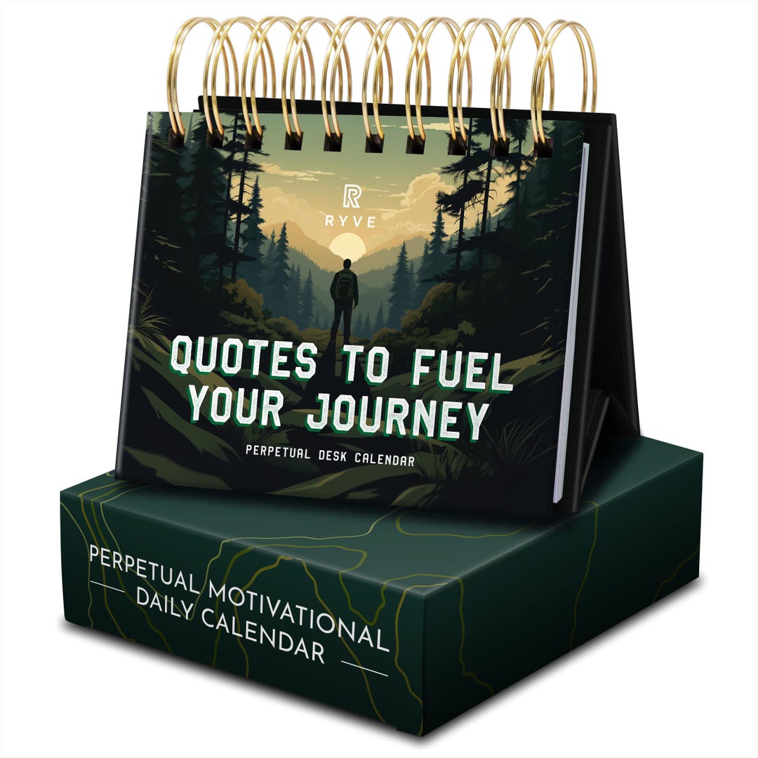 RYVE Motivational Desk Calendar: 365+ Daily Inspirational Quotes - Etsy