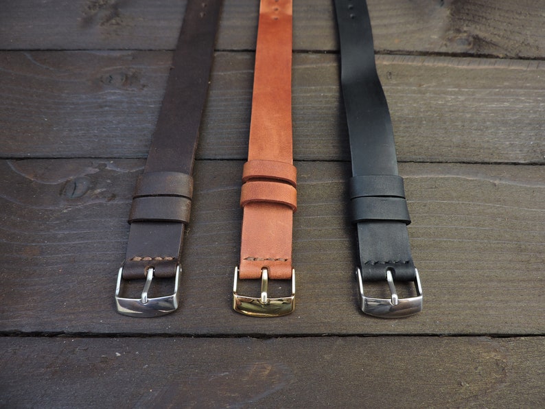 Single Pass Leather Watch Strap Vintage Watch Band Handmade - Etsy