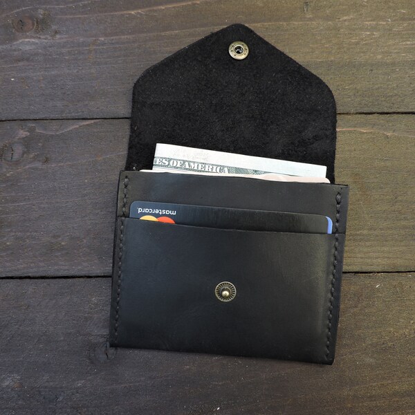 Minimal Leather Wallet - Etsy