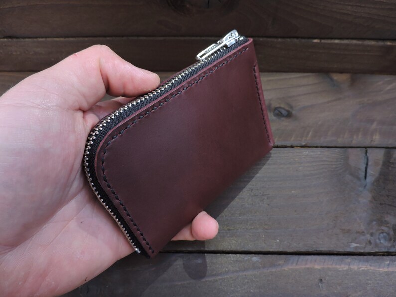 Wallet Zip Zipper Wallet Small Zip Wallet Card Wallet Half - Etsy