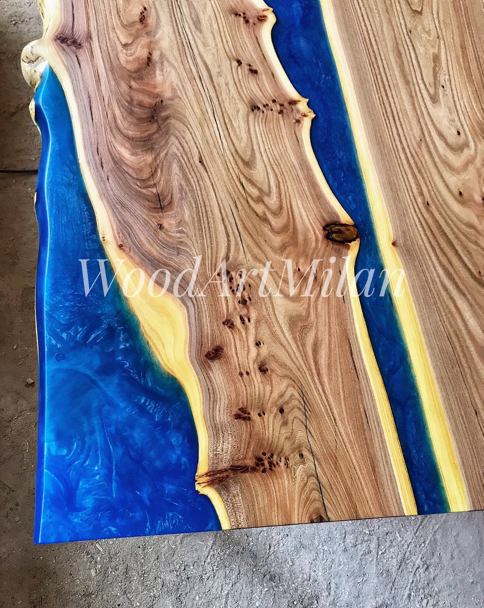 Epoxy Resin Desk Epoxy Office Deskepoxy Dining Tableriver | Etsy