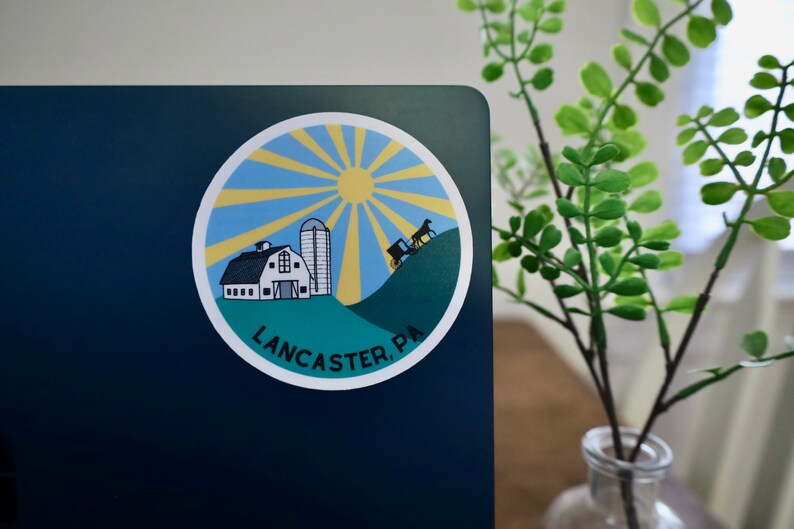 Lancaster PA Amish Country Sticker, Laptop and Water Bottle Sticker - Etsy