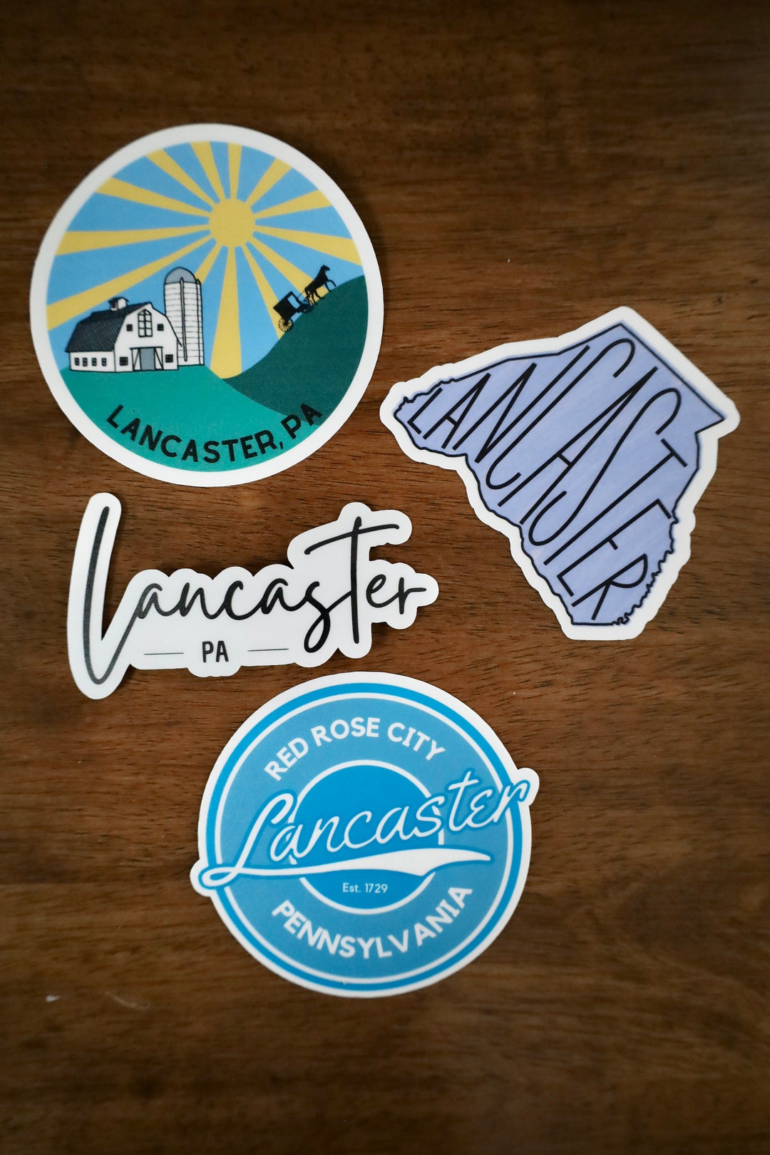 Lancaster PA Sticker Pack, Laptop and Water Bottle Sticker - Etsy