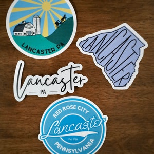 Lancaster PA Sticker Pack Laptop and Water Bottle Sticker | Etsy