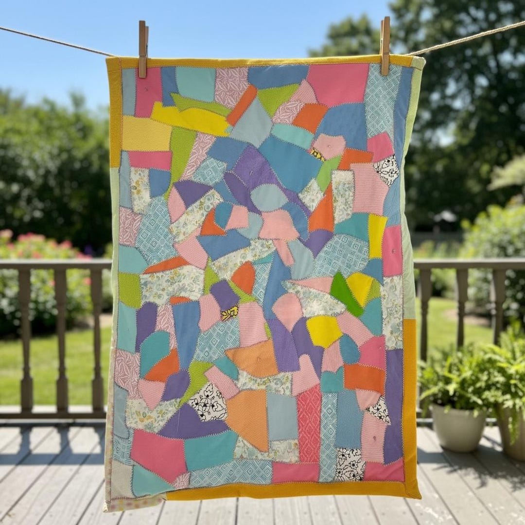 Vintage Pastel Floral Patchwork Quilt Throw 50x62 - Etsy