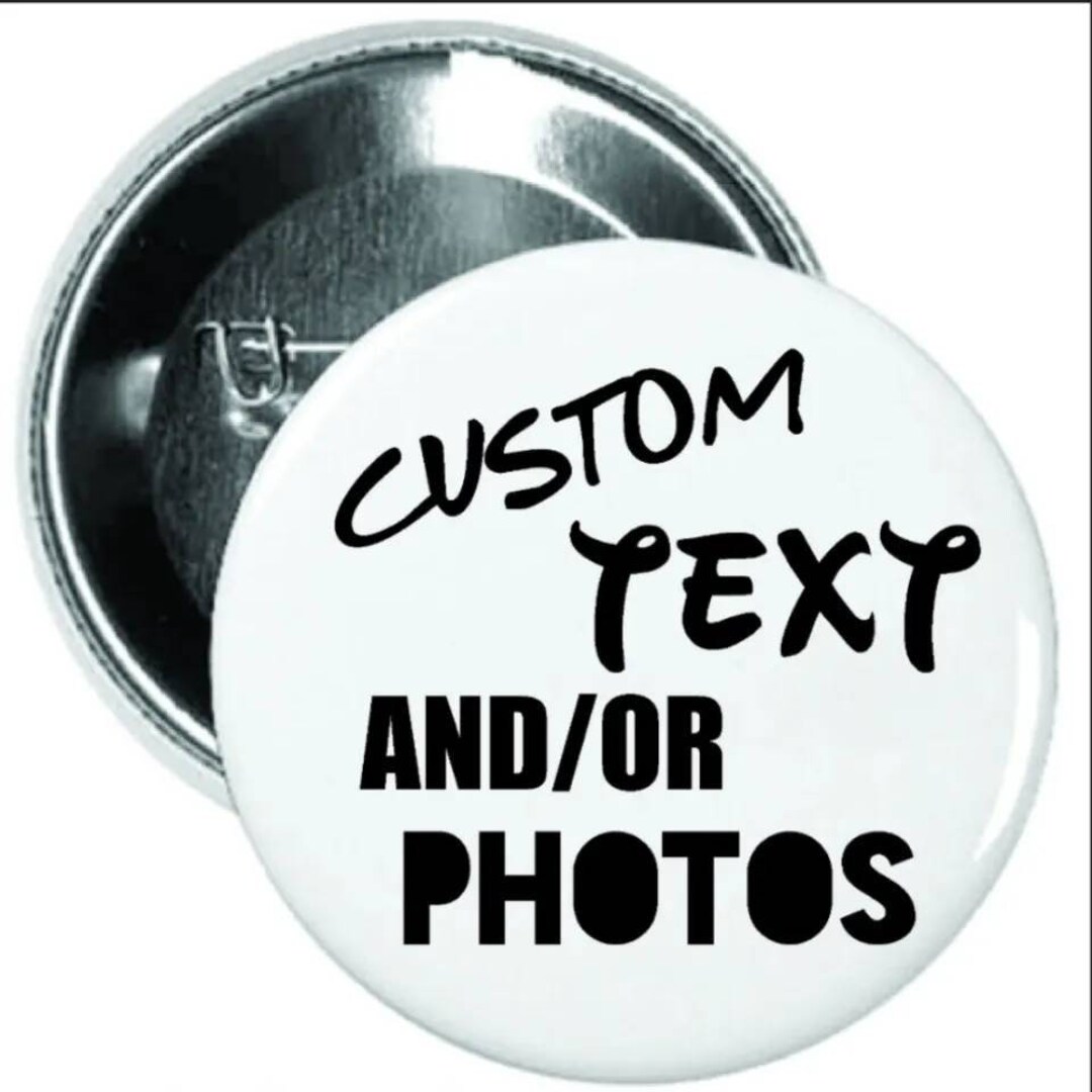 Design Your Own Pin Back Button Badge - Etsy