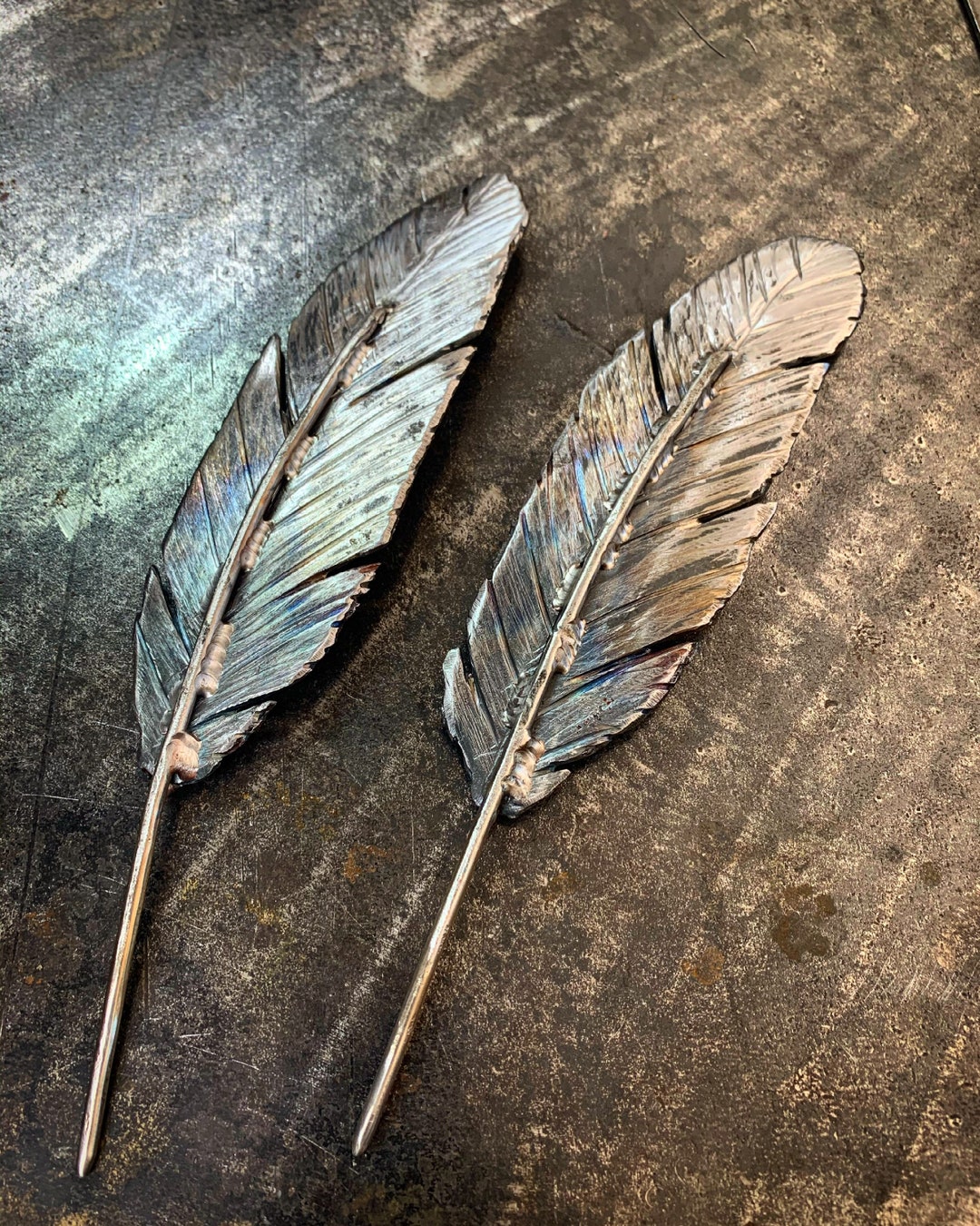 Handmade Steel Eagle Feathers - Etsy
