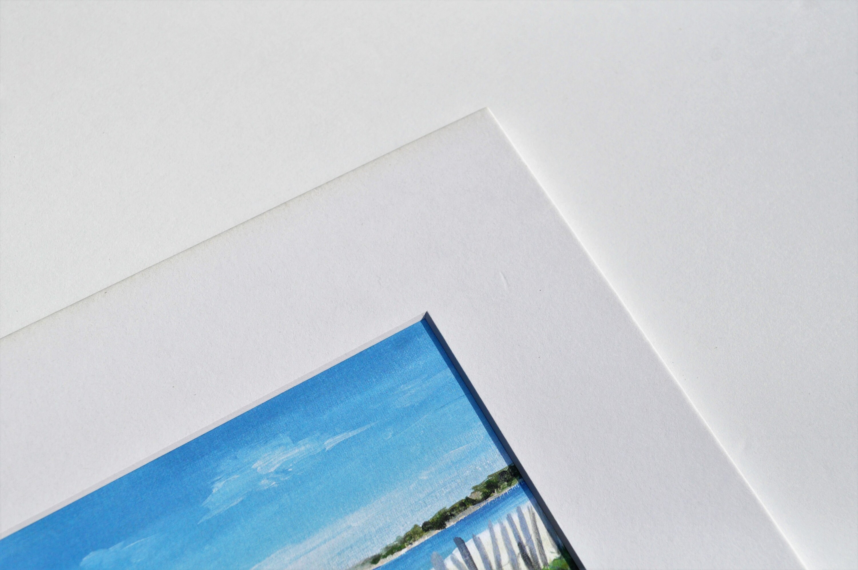 Cape Cod Matted Art Print, "day at the Beach" Painting by a Local ...