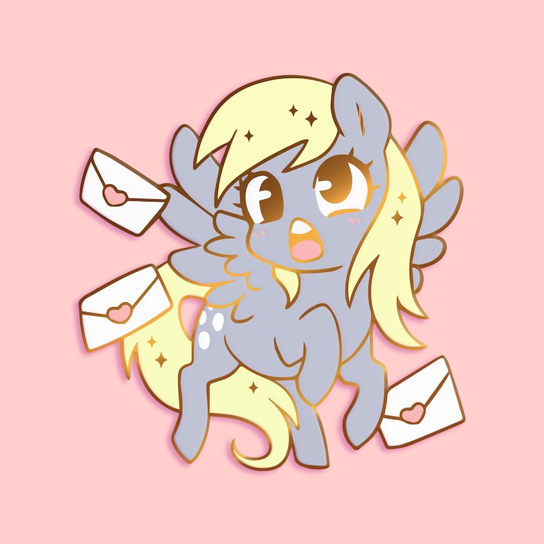 Derpy MLP - My Little Pony - Gold Hard Enamel Pin - Etsy