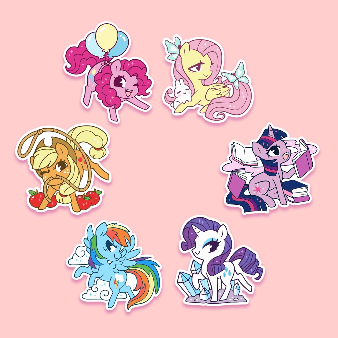 My Little Pony Mane Six - Vinyl Cut Sticker - Etsy