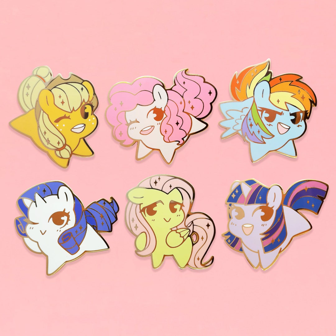 My Little Mane Six Enamel Pins Retired - Etsy