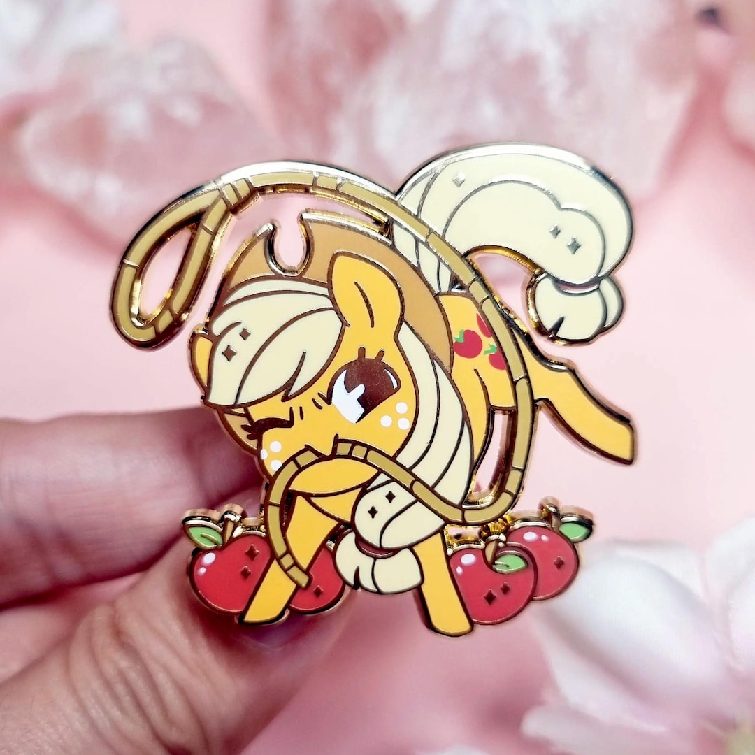 Applejack MLP - My Little Pony - Gold Hard Enamel Pin - Etsy