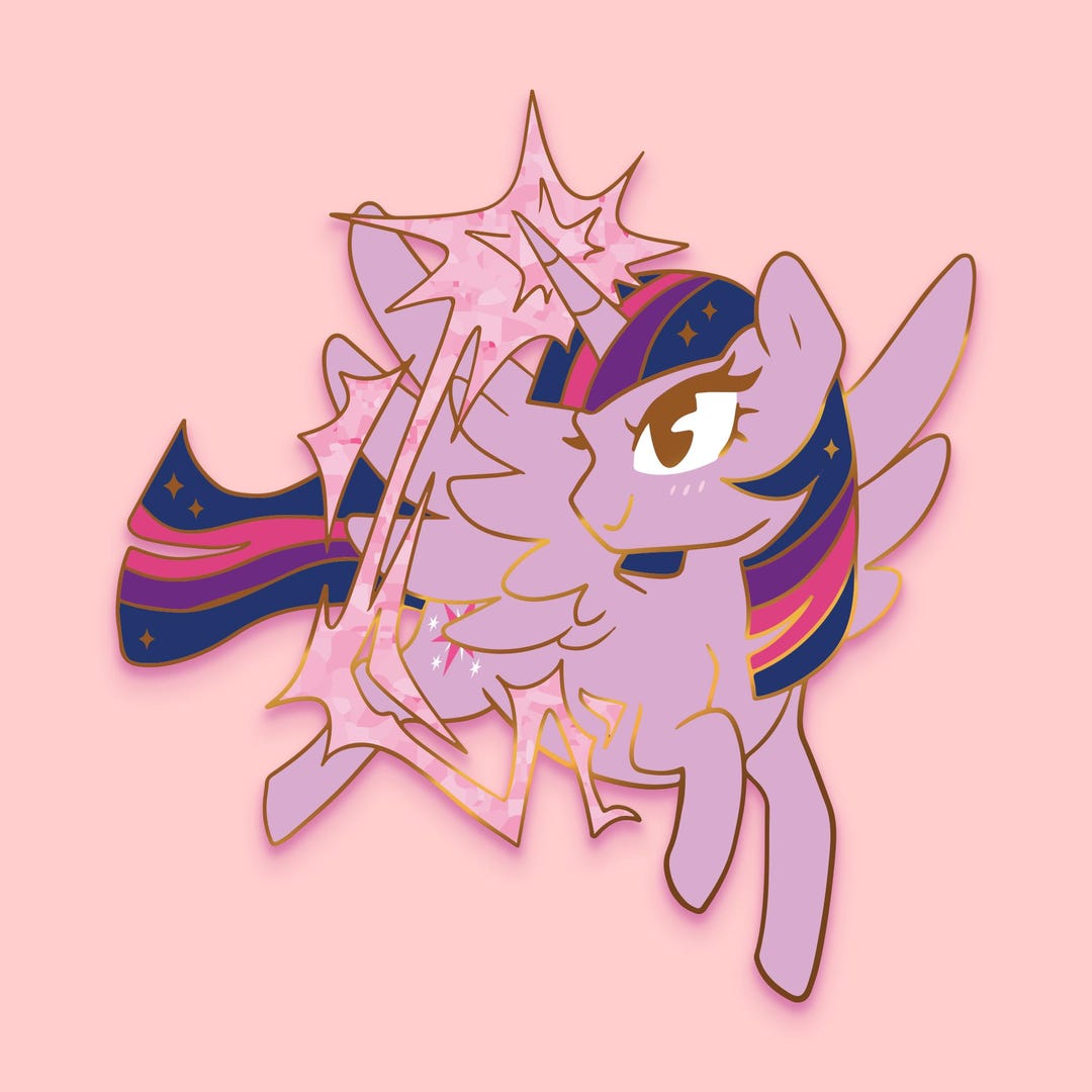 Princess Twilight Sparkle MLP - My Little Pony - Gold Hard Glitter ...