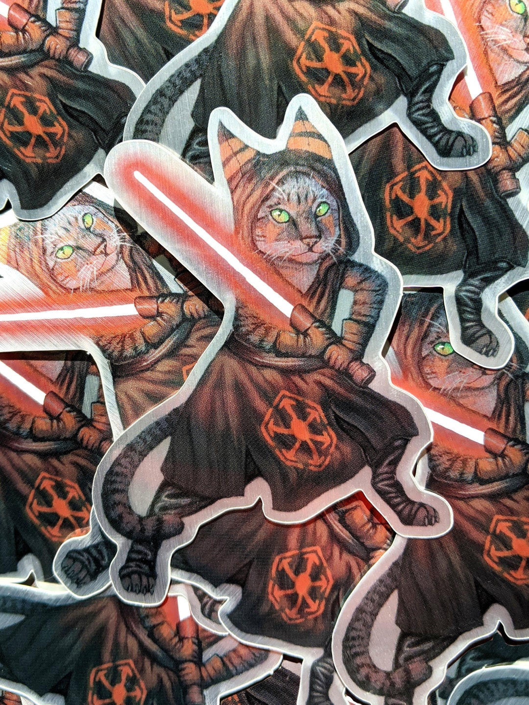 Sith Cat | Metallic Weather-proof Vinyl Sticker | Star Wars-inspired - Etsy
