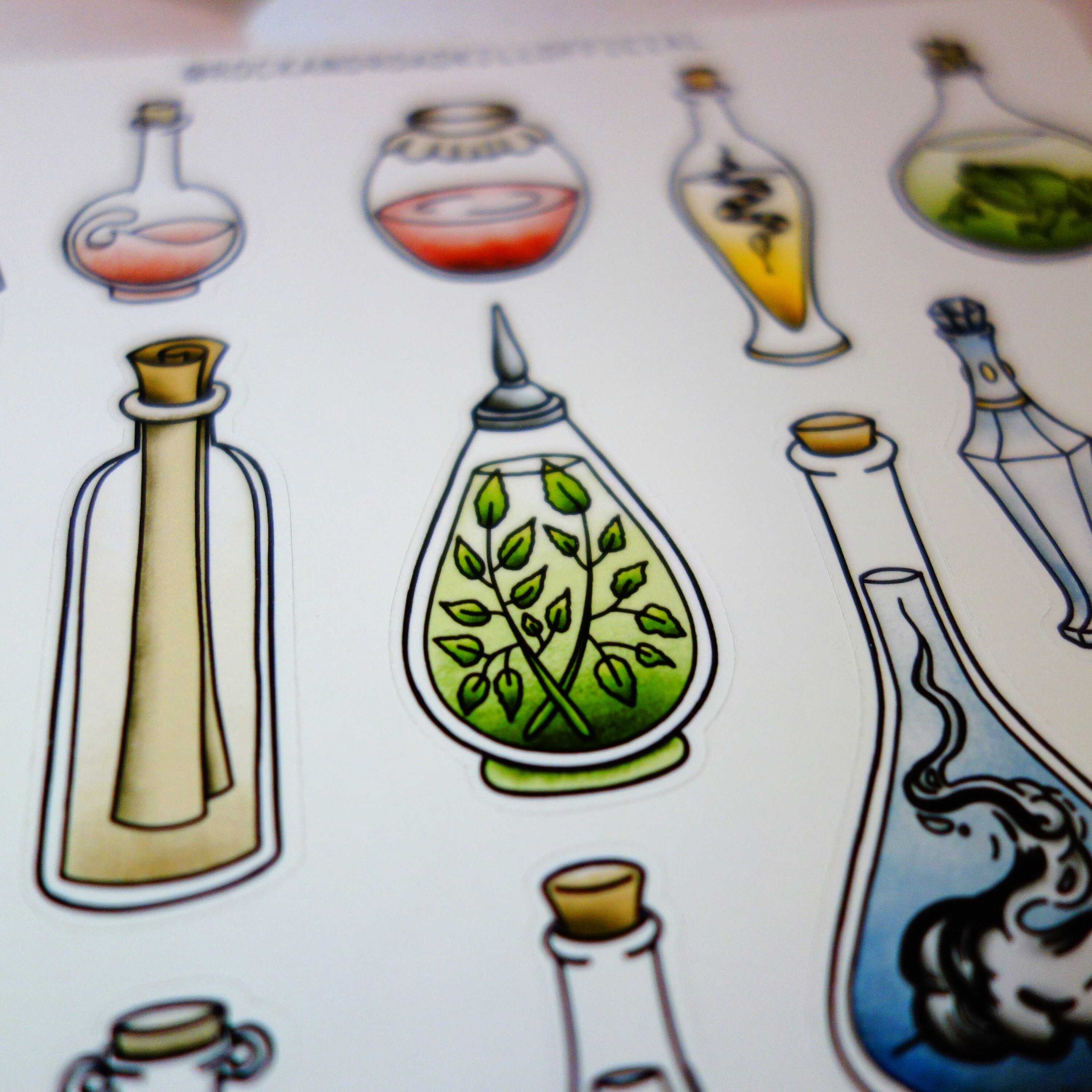 Stickerbogen Poison Hexe Gift Zutaten Flacon - Etsy