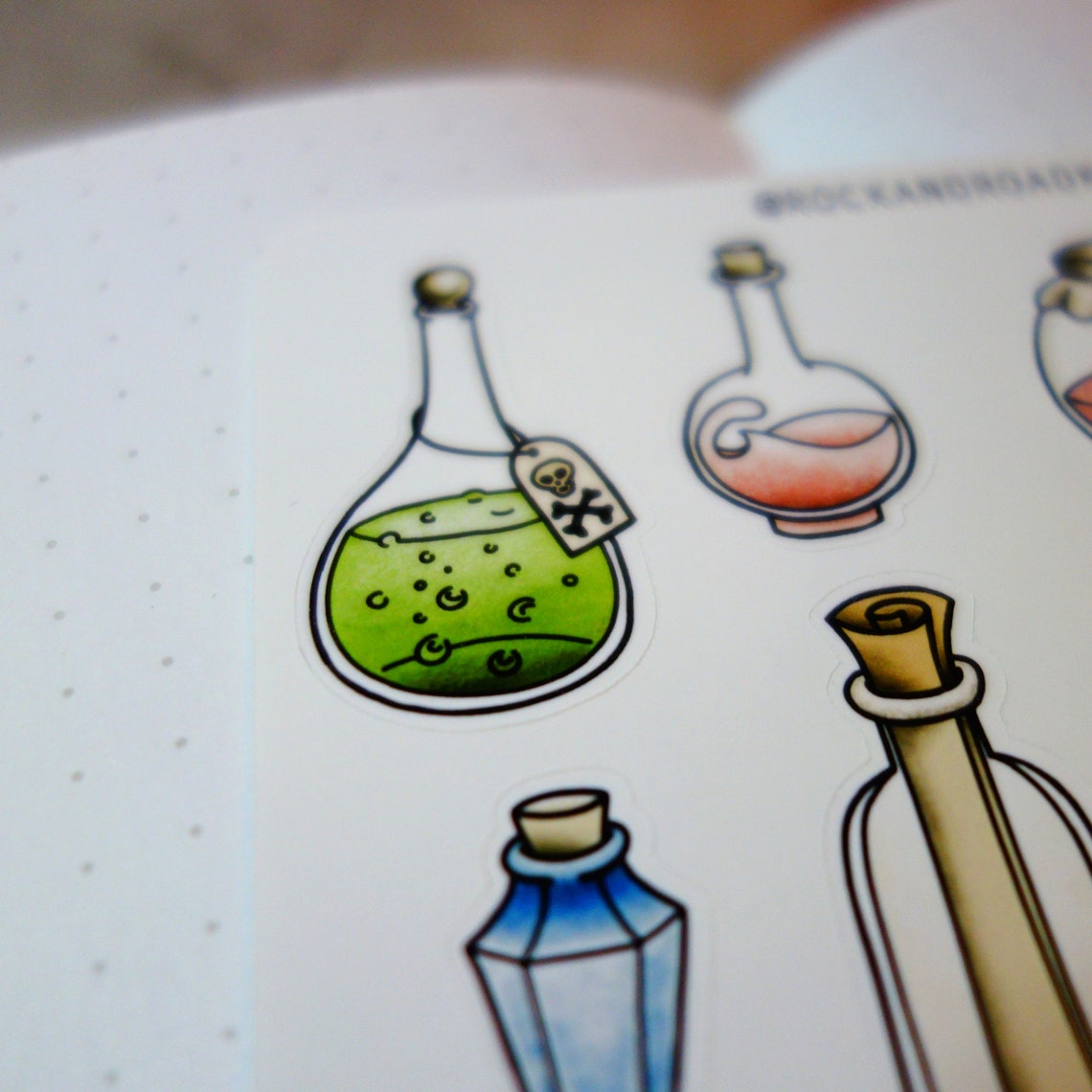 Stickerbogen Poison Hexe Gift Zutaten Flacon - Etsy