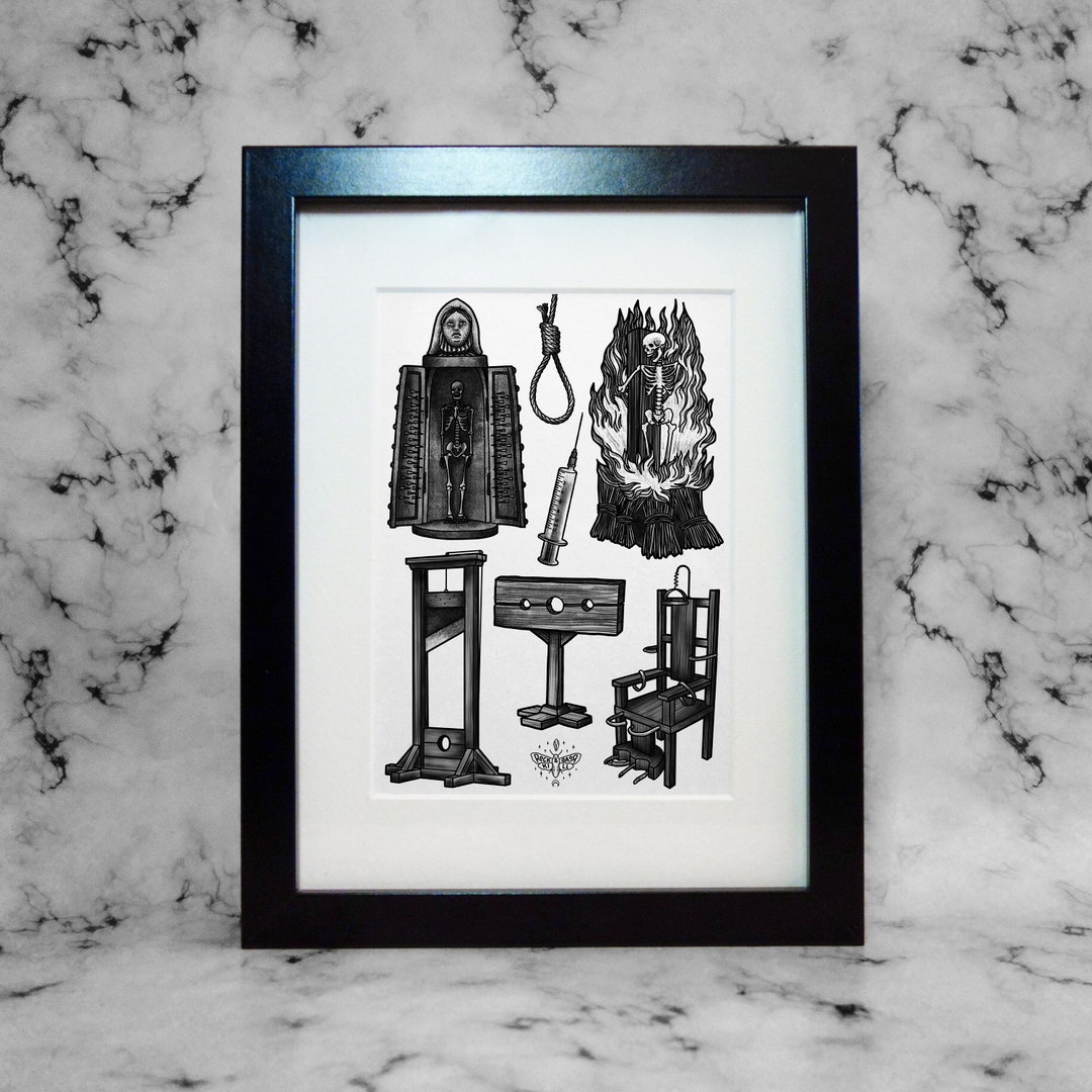 Art Print "torture" - Torture, Pyre, Iron Maiden, Gallows, Rope ...