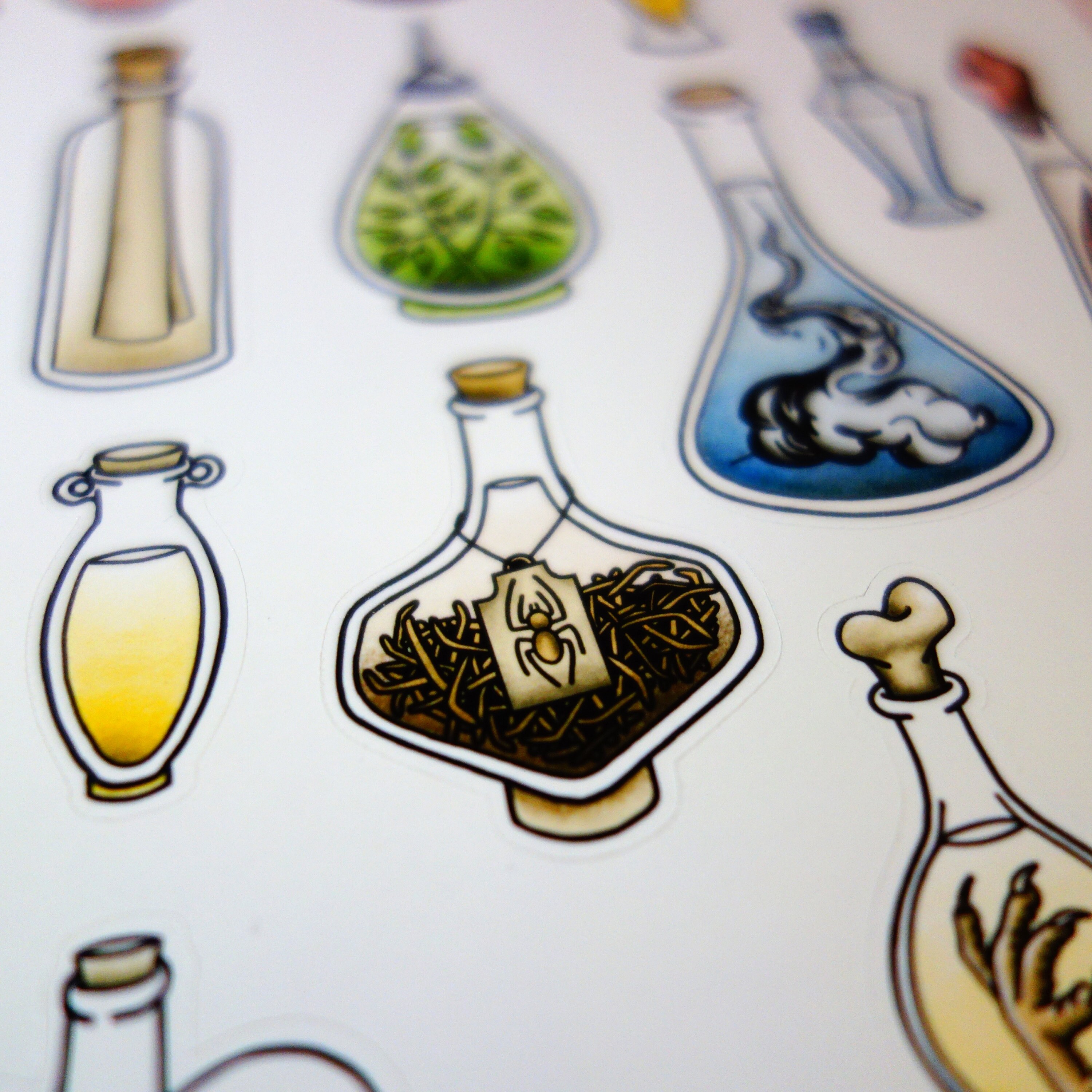 Stickerbogen Poison Hexe Gift Zutaten Flacon - Etsy