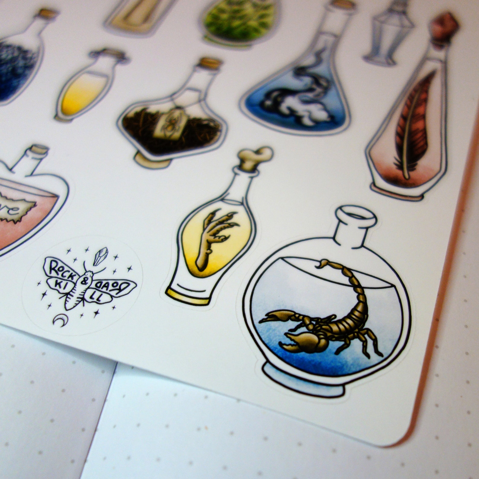 Stickerbogen Poison Hexe Gift Zutaten Flacon - Etsy