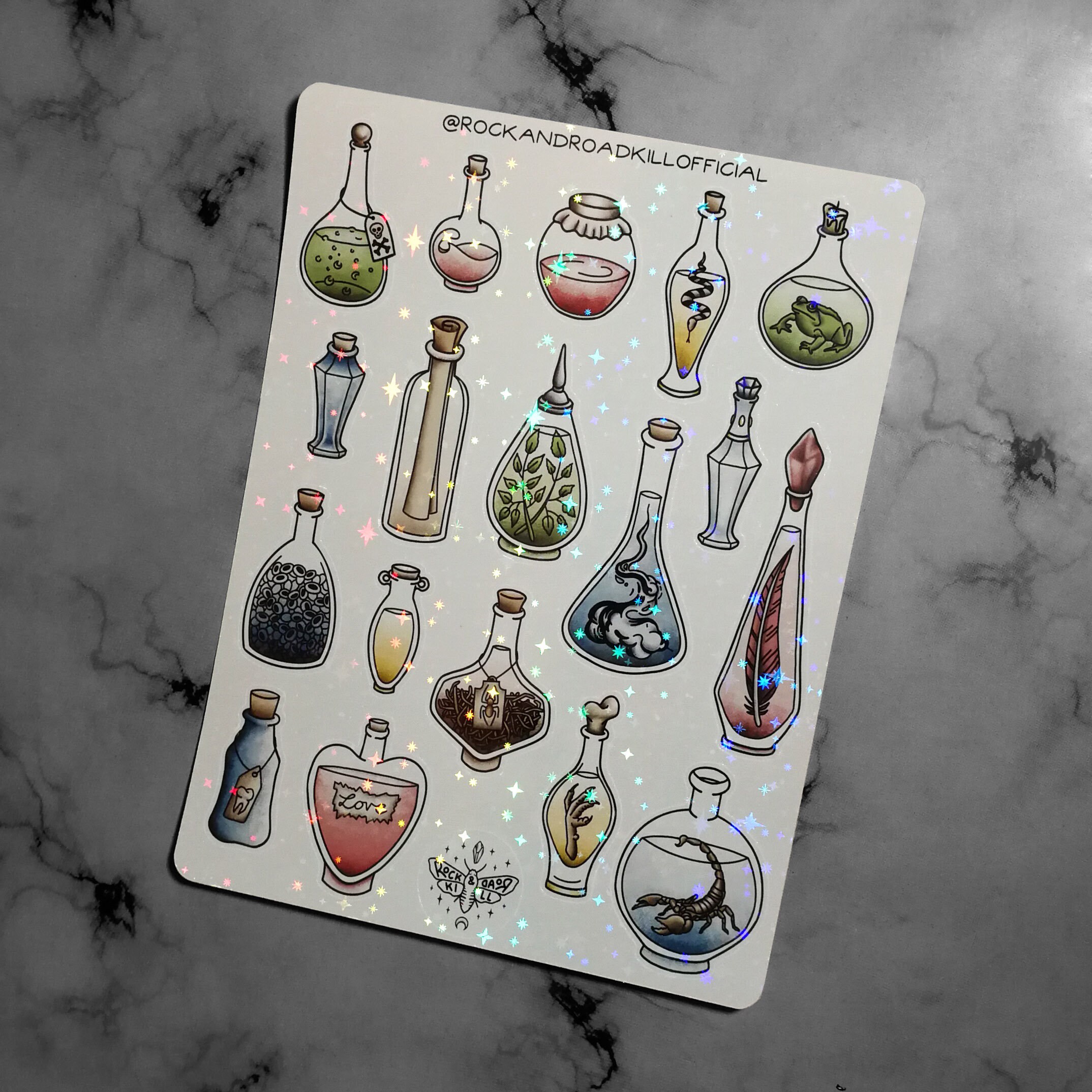Stickerbogen Poison Hexe Gift Zutaten Flacon - Etsy