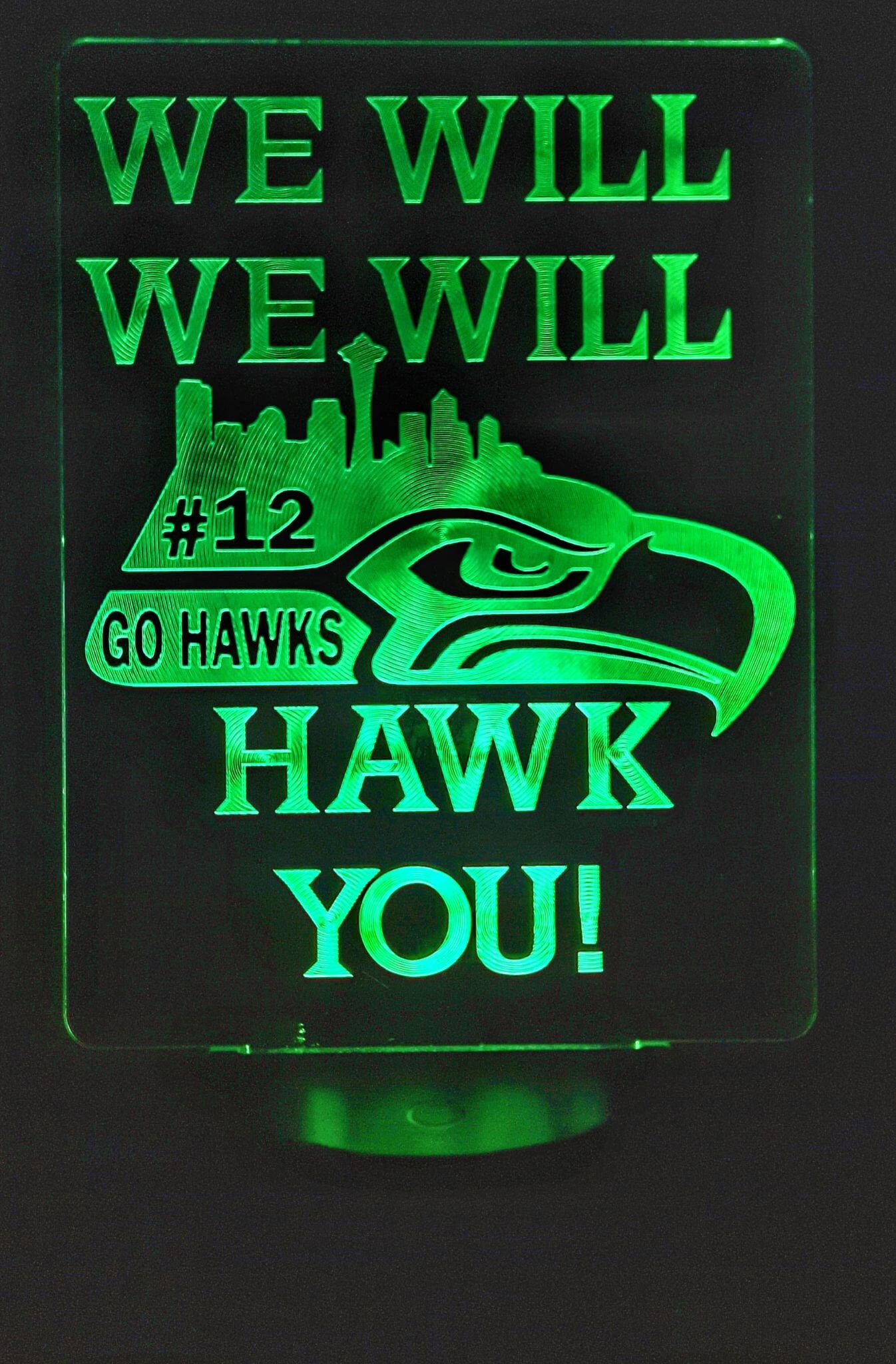 Seahawks LED Engraved Light Other Teams Available - Etsy